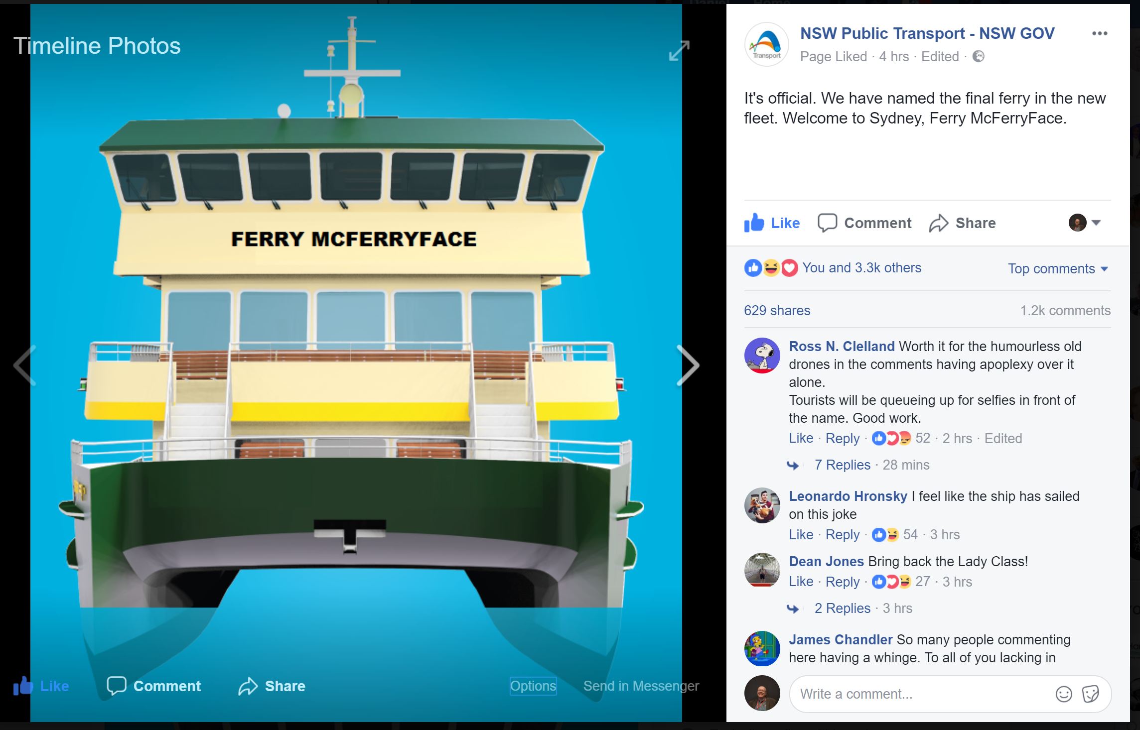 30 days of human comms: #6 Sydney Ferries name their new boat Ferry ...