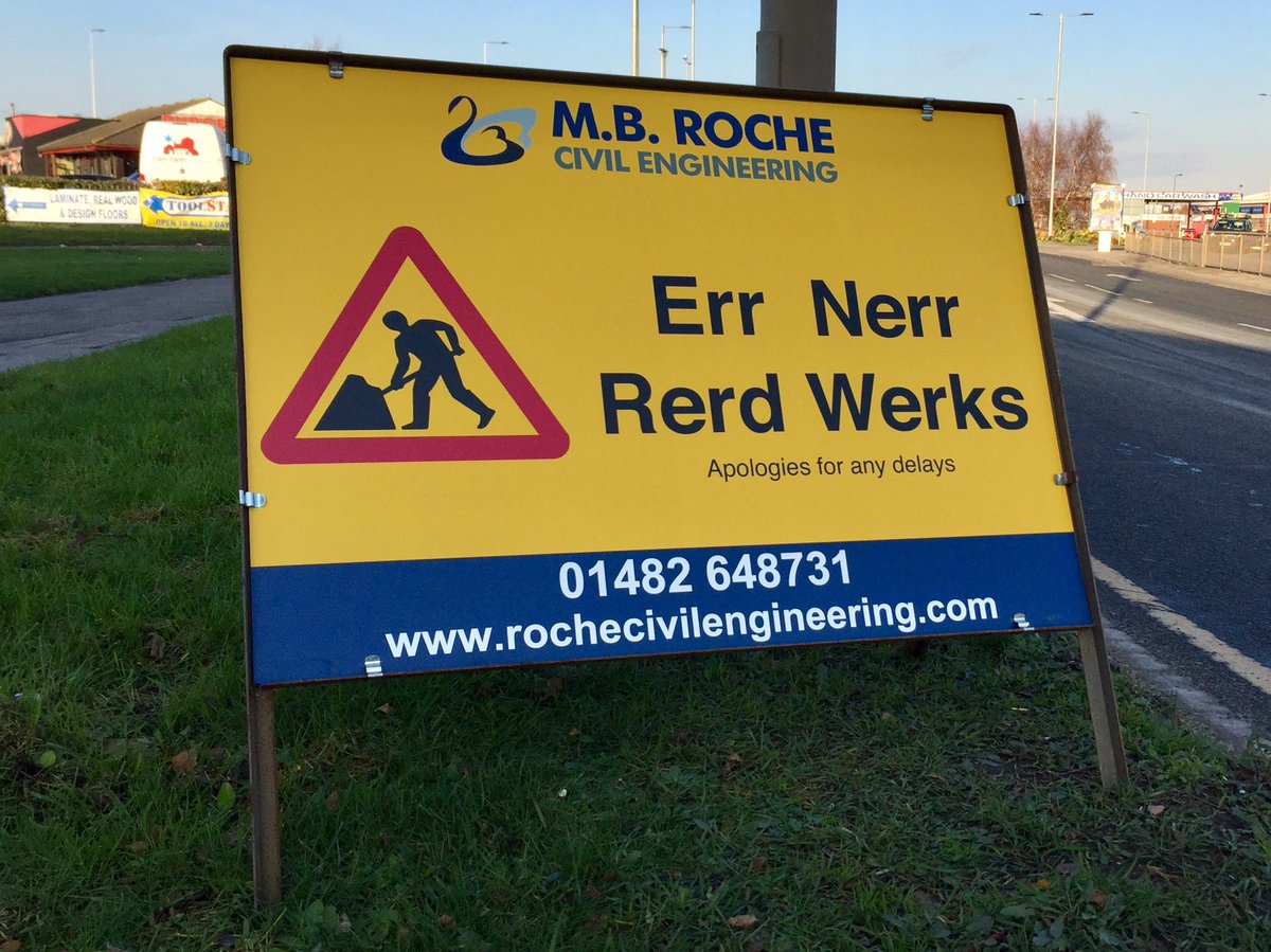 30 days of human comms #54 the Hull roadworks sign that speaks Ull ...